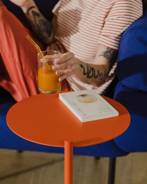 Ande Side Table - living room, blue, round side table for the sofa - noo.ma