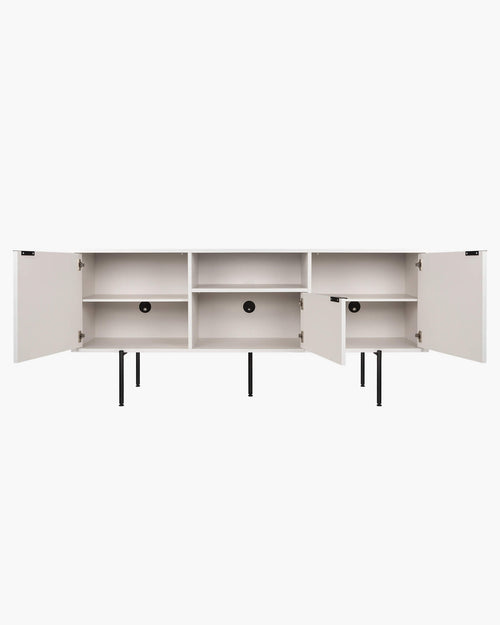 Bau Sideboard - white, modern, living room sideboard with drawers - noo.ma