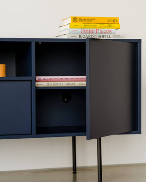 Bau Sideboard - white, modern, living room sideboard with drawers - noo.ma