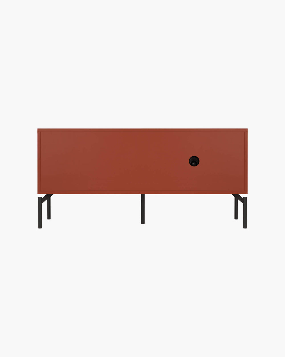 Met Mini TV Stand - simple small red TV unit with storage - noo.ma