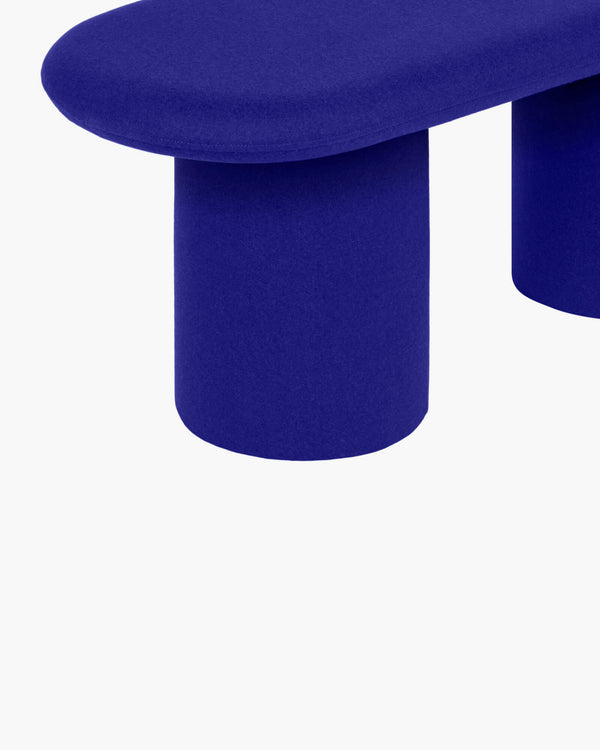 Rull Bench - blue upholstered bench for hallway - noo.ma
